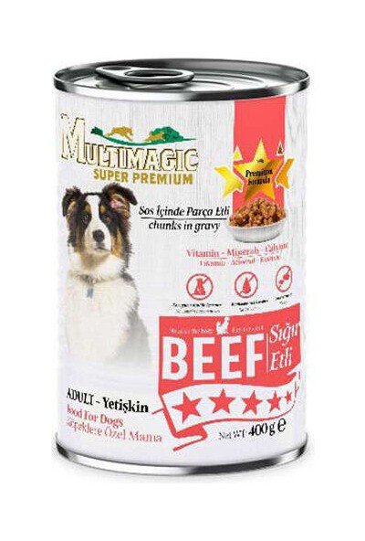 Multi Magic Bitfek Etli Soslu Parça Etli Yetişkin Köpek Konservesi 400 gr Multi Magic Bitfek Etli Soslu Parça Etli Yetişkin Köpek Konservesi 400 gr