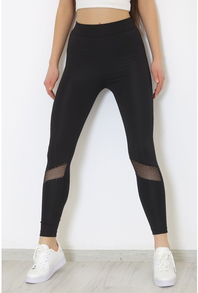 İsun Store Taş Detaylı Tayt Siyah1 - 8887.1098. İsun Store Taş Detaylı Tayt Siyah1 - 8887.1098.