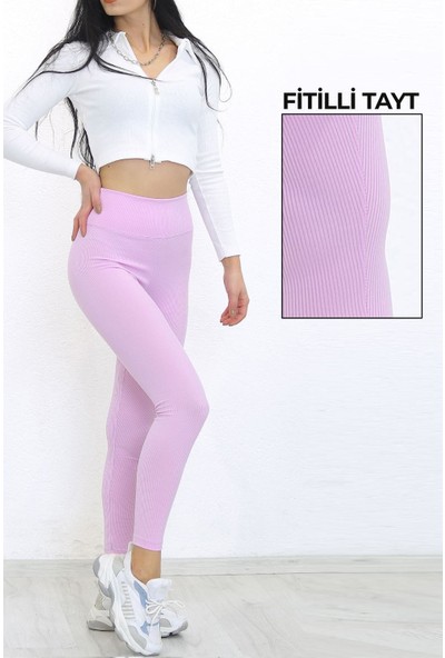 İsun Store Fitilli Tayt Pudra - 7759.1169. İsun Store Fitilli Tayt Pudra - 7759.1169.