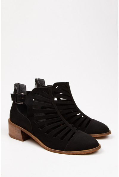 Alessia Shoes Novella Siyah Süet Yazlık Bot Alessia Shoes Novella Siyah Süet Yazlık Bot