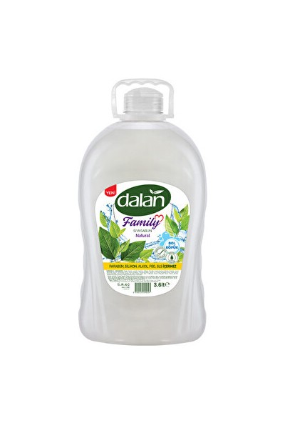 Dalan Sıvı Sabun 3,6 Lt x 4 Adet Natural Dalan Sıvı Sabun 3,6 Lt x 4 Adet Natural