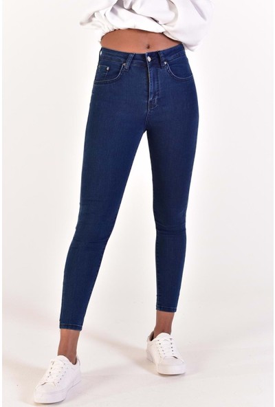 Hacker Kadın Denim Likralı Kot Pantolon K 394-824 - Mavi - 31