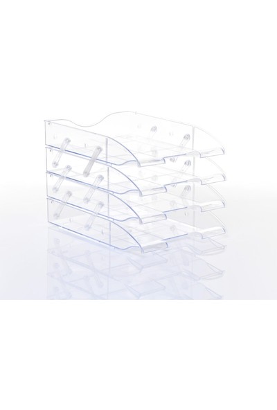 OPS Rf 304 Hareketli Evrak Rafı Şeffaf 4'lü OPS Rf 304 Hareketli Evrak Rafı Şeffaf 4'lü