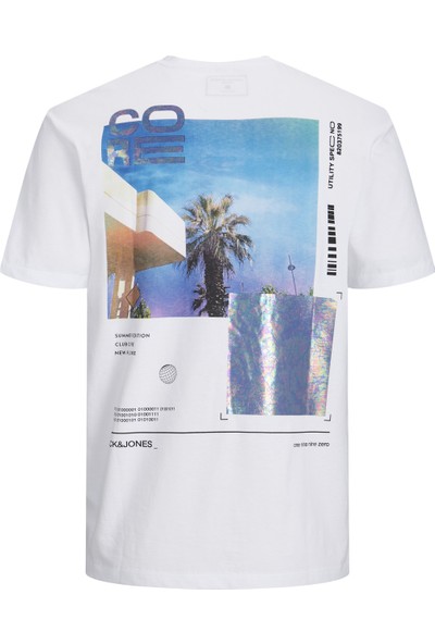 Jack & Jones Gögüs Logo ve Sirt Baskili Tisört