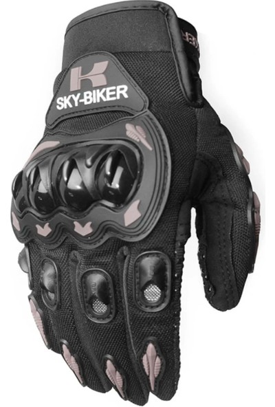 Charge Motosiklet Tırtıklı Sert Kabuk Tam Parmak Eldiven