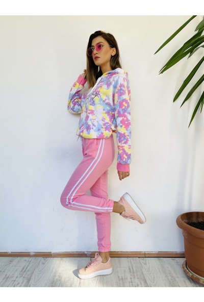 No34Store Pembe Yan Şerit Spor Alt