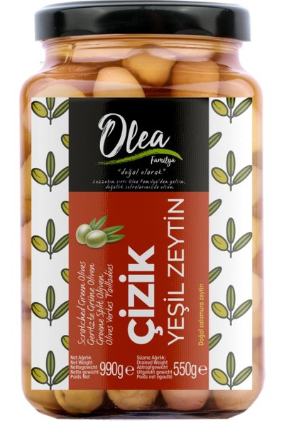 Olea Familya Zeytin Yeşil Çizik 261-290 Klb 1000 cc Olea Familya Zeytin Yeşil Çizik 261-290 Klb 1000 cc