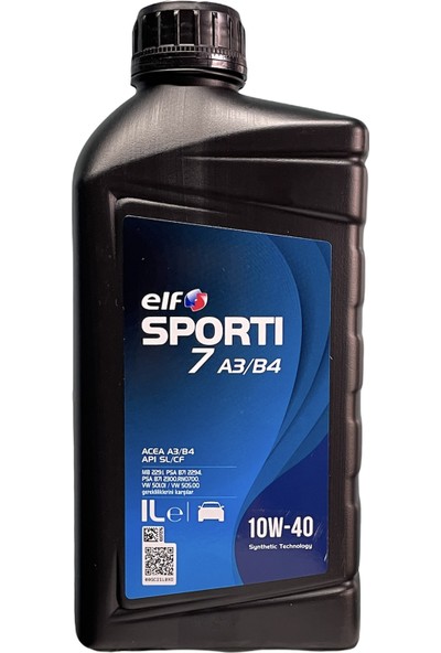 Elf Sporti 7 A3-B4 10W-40 Motor Yağı 1 Litre (Üretim Yılı: 2022)