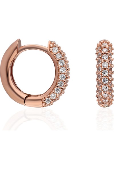 925 Ayar Gümüş Taşlı Halka Küpe