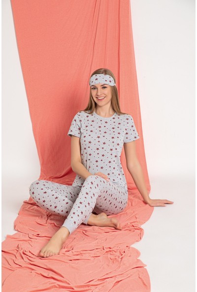 Soofit Stars All Around Kadın Pijama Takımı Gri