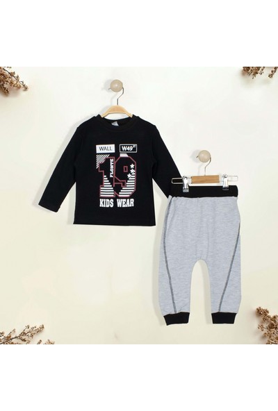 Erkek Çocuk 2li Takım Baskılı - Flonte Kids - Eşofman Takımı - Siyah - 2-3 Yaş Erkek Çocuk 2li Takım Baskılı - Flonte Kids - Eşofman Takımı - Siyah - 2-3 Yaş