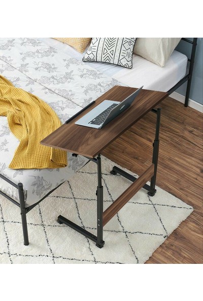 SC Dizayn Yükseklik Ayarlı Eğimli ve Katlanabilen Laptop Sehpası - Mermer (Ceviz) SC Dizayn Yükseklik Ayarlı Eğimli ve Katlanabilen Laptop Sehpası - Mermer (Ceviz)
