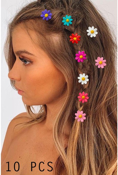 Bahels Kadın 10'lu Renkli Nostalji Papatya Toka Seti Bahels Kadın 10'lu Renkli Nostalji Papatya Toka Seti