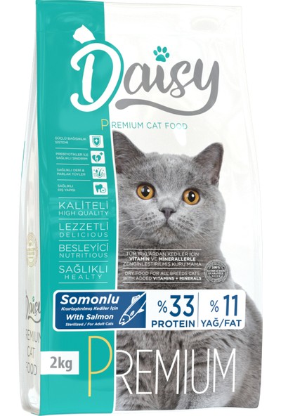 Daisy Premium Sterilised Somonlu Kısırlaştırılmış Yetişkin Kedi Maması 2 kg