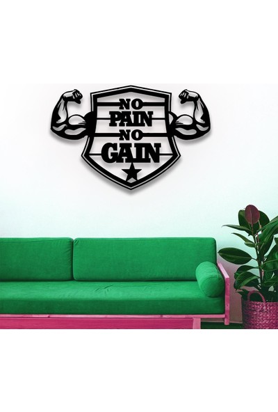 Payidarts No Pain No Gain Lazer Kesim Metal Duvar Tablo 45X70CM Payidarts No Pain No Gain Lazer Kesim Metal Duvar Tablo 45X70CM