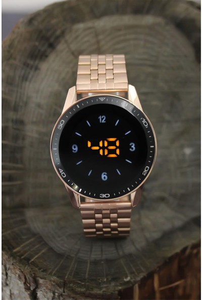 MD34480 Rose Renk Metal Kordonlu Siyah Kasa Detay LED Erkek Saat MD34480 Rose Renk Metal Kordonlu Siyah Kasa Detay LED Erkek Saat
