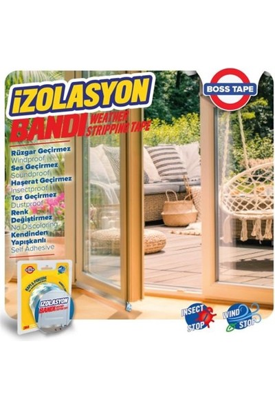 Boss Tape Kapı Pencere Izolasyon Bandı 3m 60 mm x 2,5 m Boss Tape Kapı Pencere Izolasyon Bandı 3m 60 mm x 2,5 m