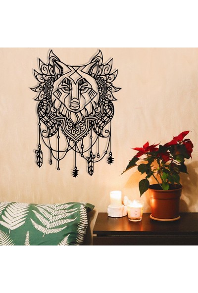 Payidarts Mandala-Dream Catcher Kurt Metal Duvar Tablo 65X92CM