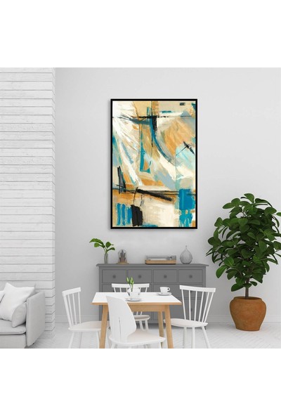 Tablo Plus Shades Of Beige Yağlı Boya Dokulu Tablo