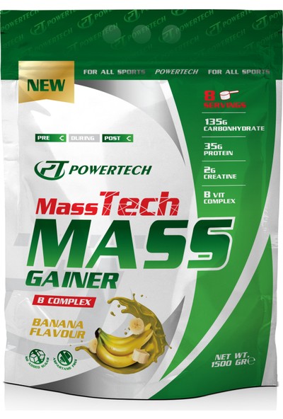 Powertech Masstech Mass Gainer 1500 gr Kurabiye Aromalı Kilo Almaya Yardımcı Karbonhidrat Tozu Powertech Masstech Mass Gainer 1500 gr Kurabiye Aromalı Kilo Almaya Yardımcı Karbonhidrat Tozu