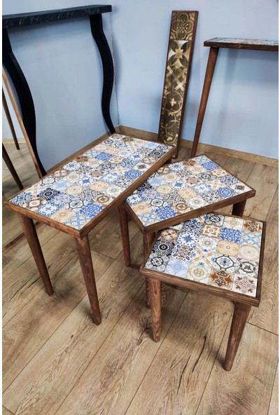 L'occi Concept Dahlia Seramik Ahşap Ceviz Rengi Üçlü Zigon Sehpa Orta Sehpa L'occi Concept Dahlia Seramik Ahşap Ceviz Rengi Üçlü Zigon Sehpa Orta Sehpa