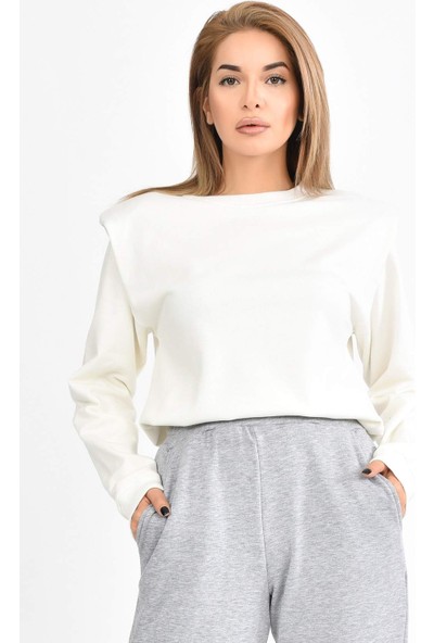 Rixxe Vatkalı Sweat - Ekru