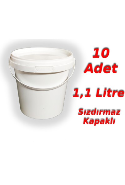 Decotone 1,1 Lt Plastik Kapaklı Kova Beyaz