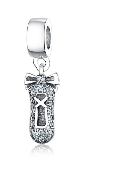 925 Gümüş Bilezik Charms Dıy Bale Ayakkabı Boncuk Kolye Dangle Dıy Takı Charms | Charms