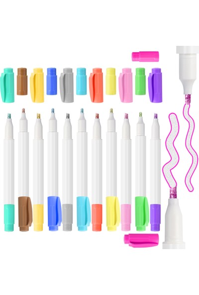 Catteo 12 Renkli Çift Çizgili Anahat Kalem Yazma ve Çizim Hediye Kartı (Yurt Dışından) Catteo 12 Renkli Çift Çizgili Anahat Kalem Yazma ve Çizim Hediye Kartı (Yurt Dışından)