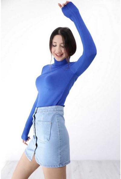 Modaline Balıkçı Yaka Kazak