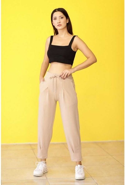 Modaline Paçası Pensli Pantolon