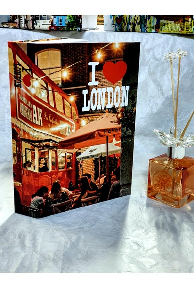Lovely Book & Book London Şehir Resimli Dekoratif Açılabilir Kitap Kutusu Lovely Book & Book London Şehir Resimli Dekoratif Açılabilir Kitap Kutusu