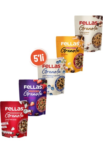 Fellas Granola Süper 5'li Paket Fellas Granola Süper 5'li Paket