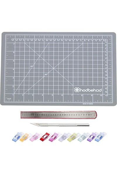 A3 Gri Renk Çift Taraflı Hobi Kesim Matı Tablası Set 45CMX30CM A3 Gri Renk Çift Taraflı Hobi Kesim Matı Tablası Set 45CMX30CM