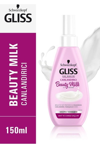 Schwarzkopf Gliss Beauty Milk-Canlandirici Saç Bakım Sütü 150 ML