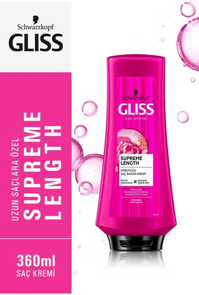 Schwarzkopf Gliss Supreme Length Saç Bakım Kremi 360 ML Schwarzkopf Gliss Supreme Length Saç Bakım Kremi 360 ML