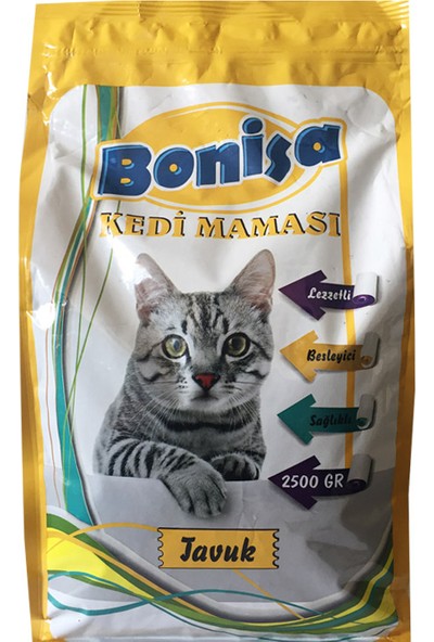 Kedi ve Köpek Mamaları Bonisa Tavuklu Kedi Maması 2.5 kg Kedi ve Köpek Mamaları Bonisa Tavuklu Kedi Maması 2.5 kg