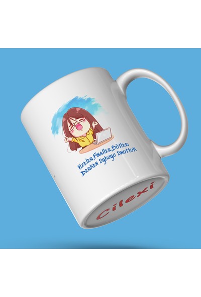 Vizeler ,bütler, Finaller,derken Yazılı Baskılı Kupa Bardak Vizeler ,bütler, Finaller,derken Yazılı Baskılı Kupa Bardak