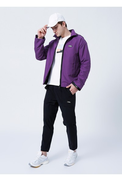 National Geographic Kapüşon Standart Kalıp Düz Mor Erkek Mont - ERBA National Geographic Kapüşon Standart Kalıp Düz Mor Erkek Mont - ERBA