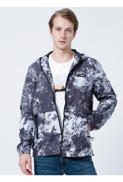 National Geographic Kapüşon Standart Kalıp Desenli Gri Erkek Mont - ISLANDO National Geographic Kapüşon Standart Kalıp Desenli Gri Erkek Mont - ISLANDO