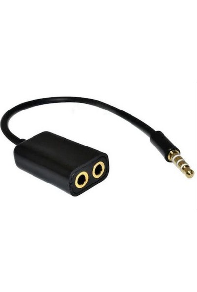 Eiroo 3.5mm Jack Girişi Siyah Kulaklık Çoğaltıcı
