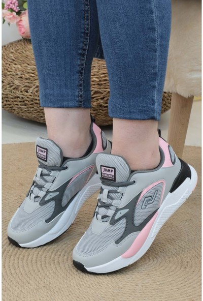 Konfores 1184 Anatomik Tabanlı Unisex Sneakers Ayakkabı - NKT01184-GRI Pembe-37