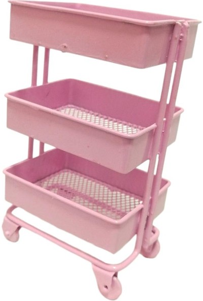 1/12 Ölçekli Mini 3 Katmanlı Depolama Raf W / 4 Tekerlekler Dollhouse Oda Dekoru Pink Accs (Yurt Dışından) 1/12 Ölçekli Mini 3 Katmanlı Depolama Raf W / 4 Tekerlekler Dollhouse Oda Dekoru Pink Accs (Yurt Dışından)