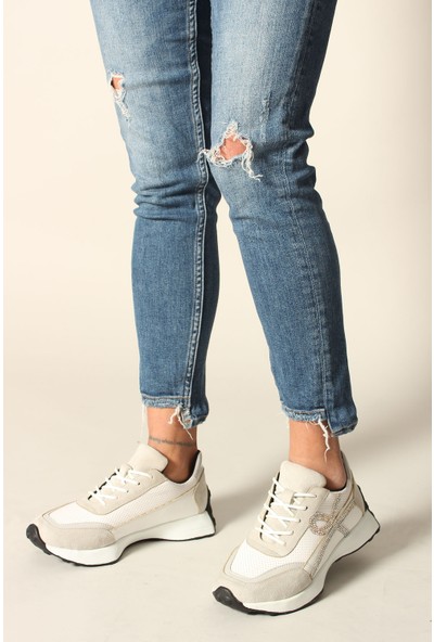 Rovigo Beyaz Taşlı Kadın Spor Ayakkabı