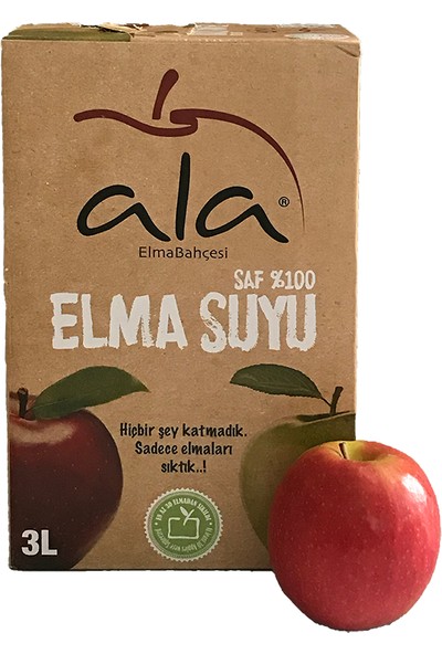 Ala Saf %100 Kırmızı Elma Suyu - 3litre Ala Saf %100 Kırmızı Elma Suyu - 3litre