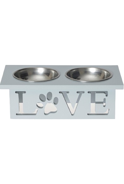 Woodenby Ahşap Kedi-Köpek (Küçük Irk) Çelik Kaseli Mama ve Su Kabı Woodenby Ahşap Kedi-Köpek (Küçük Irk) Çelik Kaseli Mama ve Su Kabı