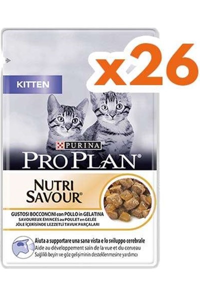 Pro Plan Pouch Kitten Tavuklu Yaş Kedi Maması 85 gr ( 26 Adet x 85 gr ) Pro Plan Pouch Kitten Tavuklu Yaş Kedi Maması 85 gr ( 26 Adet x 85 gr )