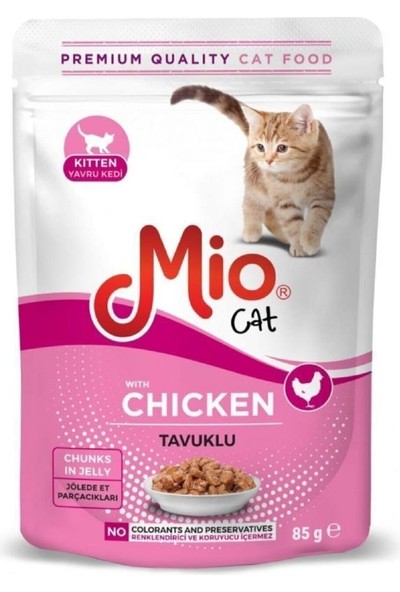 Mio Pouch Tavuk Etli Yavru Kedi Konservesi 85 gr Mio Pouch Tavuk Etli Yavru Kedi Konservesi 85 gr