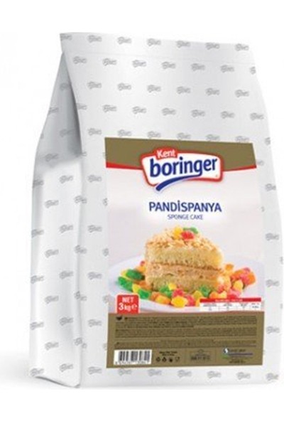 Kent Boringer Pandispanya Sade Kek Karışımı 3 kg Kent Boringer Pandispanya Sade Kek Karışımı 3 kg