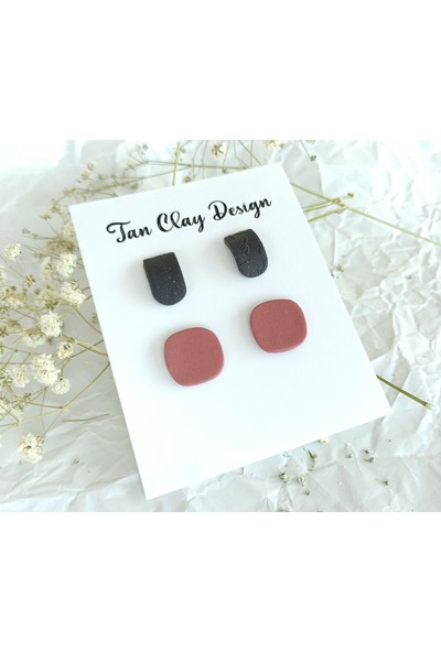 Tan Clay Design Tan Clay Tasarım Kil Küpe